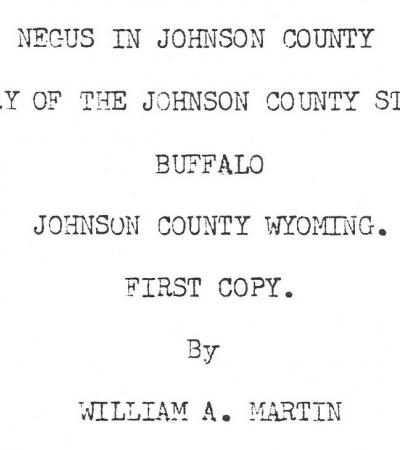 Johnson County War | Wyoming History Day