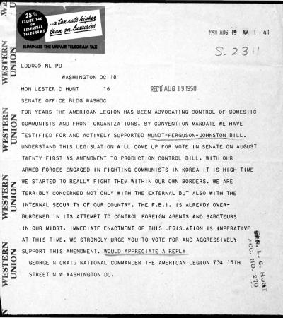 Lester Calloway Hunt | Wyoming History Day