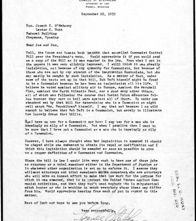 Lester Calloway Hunt | Wyoming History Day